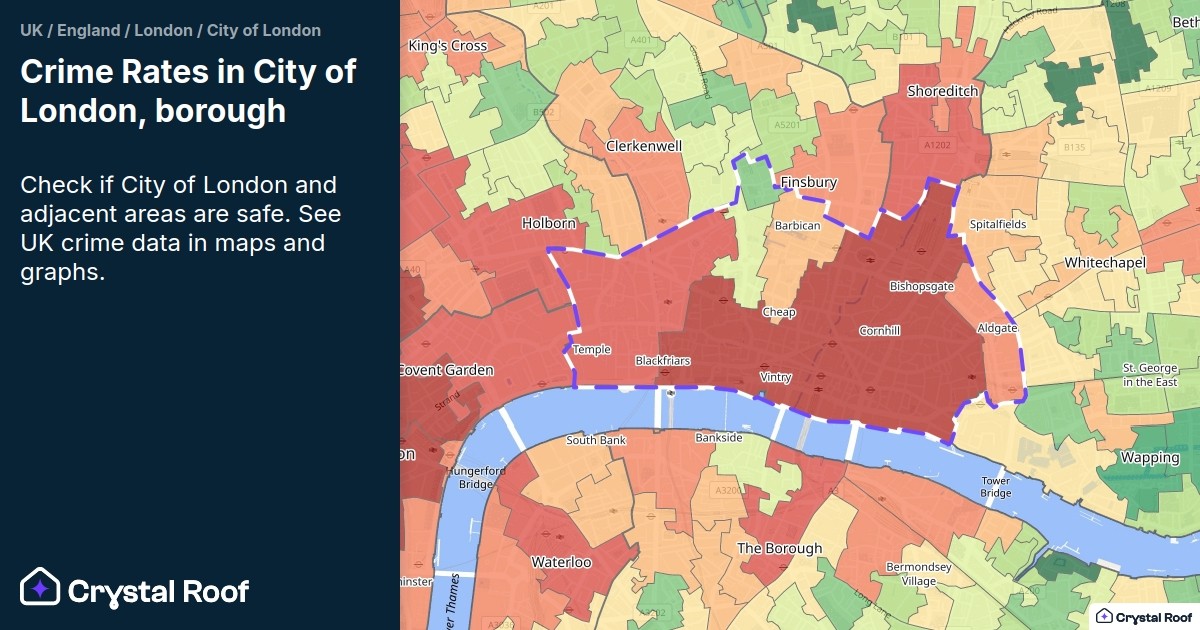 Crime Rates in City of London - Crystal Roof
