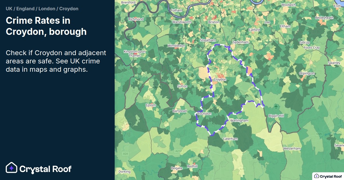 Crime Rates in Croydon - Crystal Roof