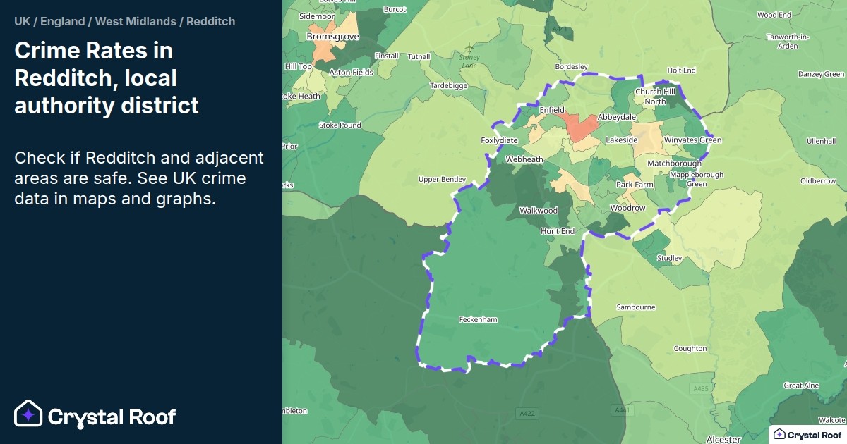Crime Rates in Redditch - Crystal Roof