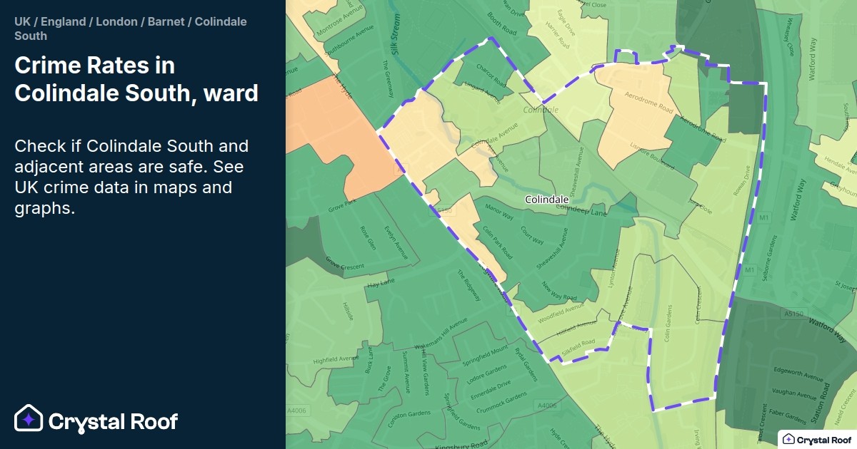 Crime Rates in Colindale South - Crystal Roof