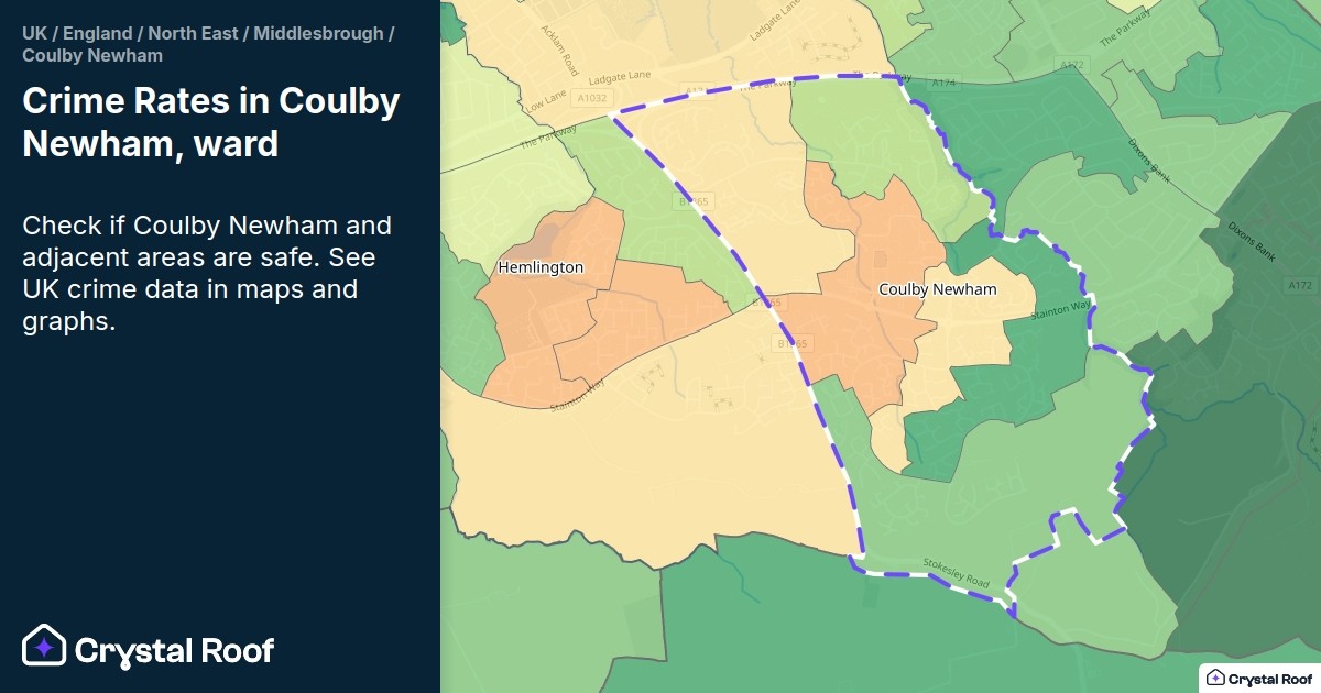 Crime Rates in Coulby Newham - Crystal Roof