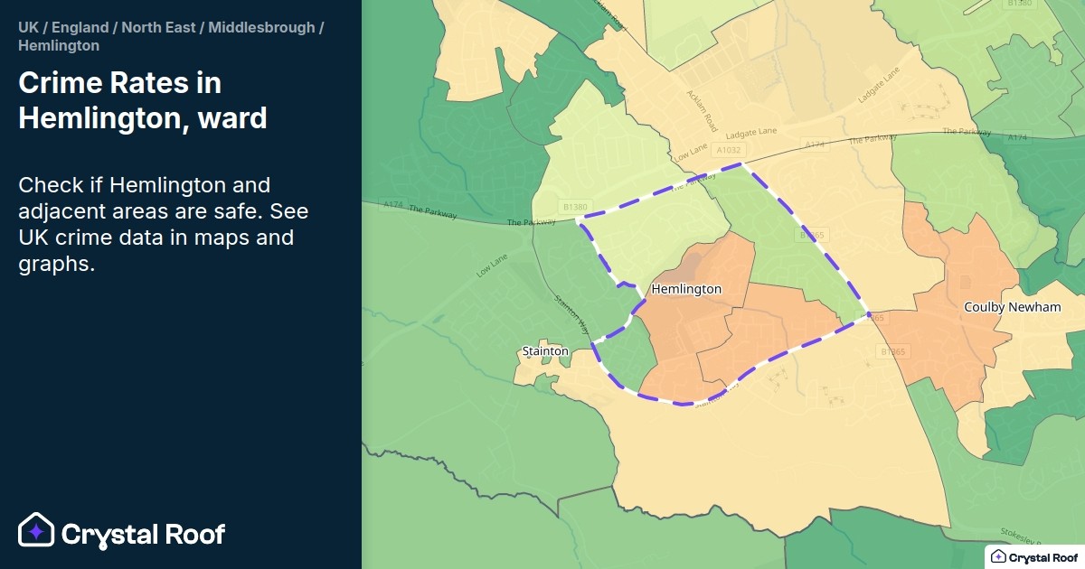 Crime Rates in Hemlington - Crystal Roof