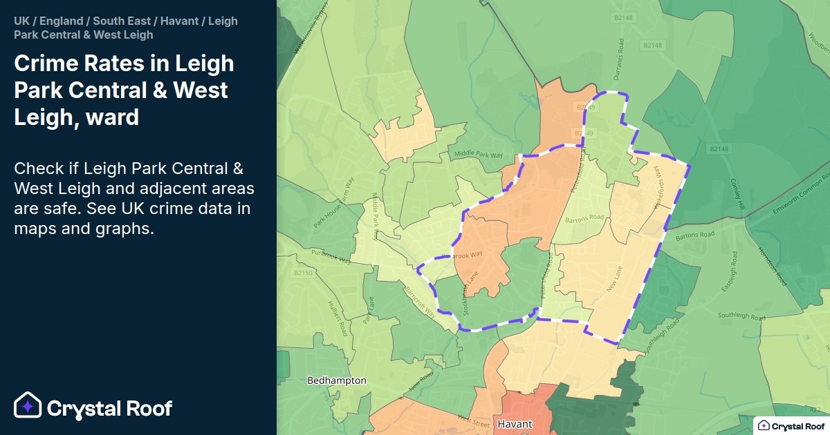 Crime Rates in Leigh Park Central & West Leigh - Crystal Roof